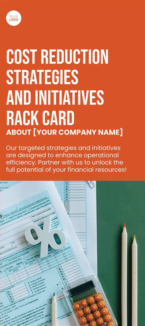 Free Cost Reduction Strategies And Initiatives Rack Card Template To Edit Online