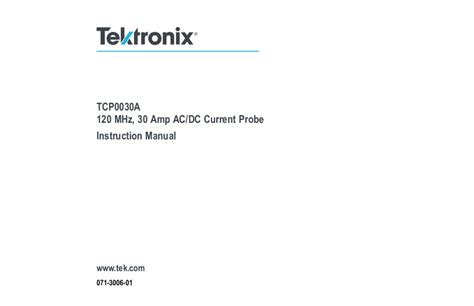 Tektronix Tcp0030a Instruction Manual