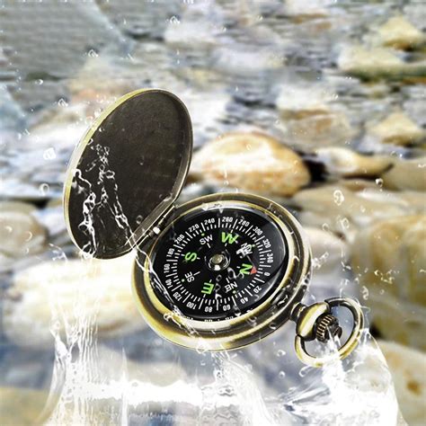 Mydays Outdoor Premium Portable Pocket Watch Flip Open Compass For