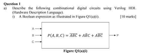 Solved Question 1 A Describe The Following Combinational