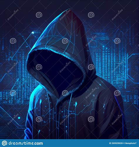 Hacker Programmer Modern Spy Illegal Data Search Ai Generated Image Stock Illustration