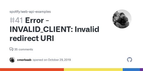 Error Invalidclient Invalid Redirect Uri · Issue 41 · Spotifyweb