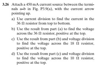 Solved 3 26 Attach A 450 MA Current Source Between The Chegg Com