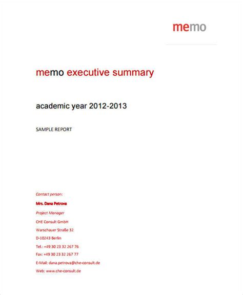 FREE Executive Memo Templates In MS Word Google Docs