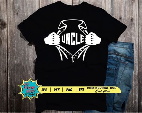 Super Hero Uncle Svg Dxf Png Super Hero Svg Files For Cricut Blessed