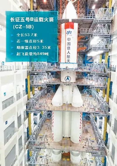 中国长征5b火箭已在塔架就位 将发射新一代载人飞船手机新浪网