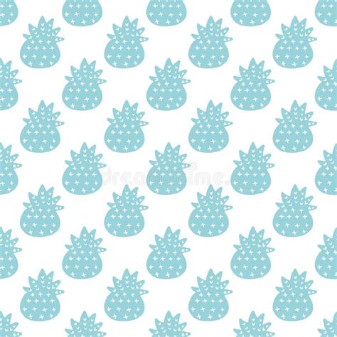 Abstract Swirls Seamless Pattern Background With Hand Drawn Curl Elements In Blue Stock Vector