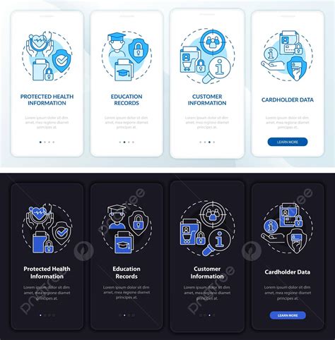 Onboarding Screen Of Mobile App Featuring Day And Night Modes For