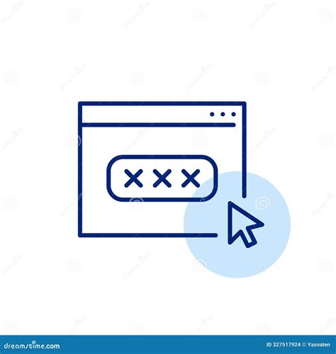 Web Page Password Covered By Asterisks In Input Box And Mouse Click Secure Web Access User