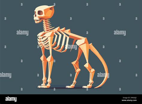 Cat Skeleton Vector Illustration Stock Vector Image And Art Alamy