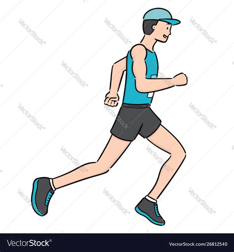 Man Running Royalty Free Vector Image VectorStock