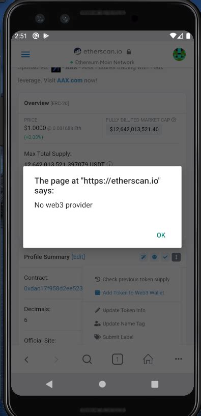 Cannot Add Token Via Etherscan · Issue 2073 · Metamaskmetamask Mobile · Github
