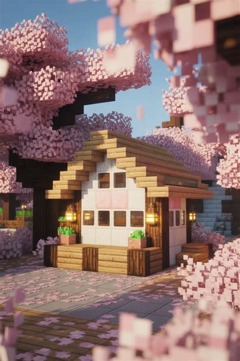 15 Beautiful Cherry Blossom House Ideas For Minecraft
