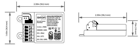 Relay Interface Dimensions Avi On Labs Lighting Controls And