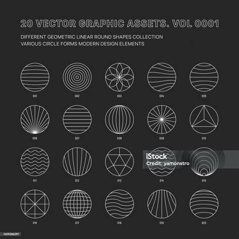 벡터 그래픽 자산 다양한 윤곽선 기하학적 둥근 모양 세트 뒷면에 격리 Lsd에 대한 스톡 벡터 아트 및 기타 이미지 Lsd 산성 카피 공간 Istock