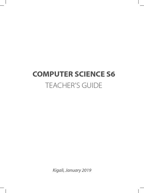 Vakev Computer Science S6 Tg Pdf Educational Assessment Learning