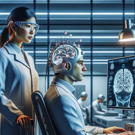 Bci Neuromodulation In High Tech Lab Scientist And Patient Ai Art Generator Easy Peasyai