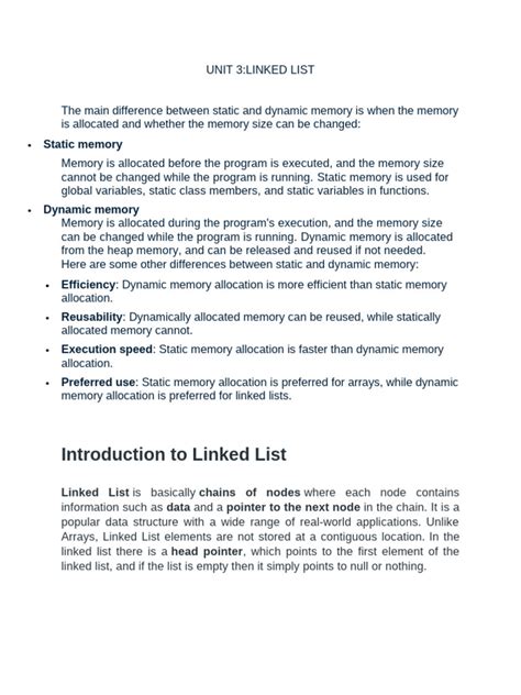Unit3 Linked List Pdf Pointer Computer Programming Computer Programming