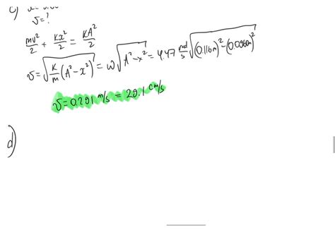 Solved A 0 400 Kg Object Attached To A Spring With A Force Constant Of 8 00 N M Vibrates In