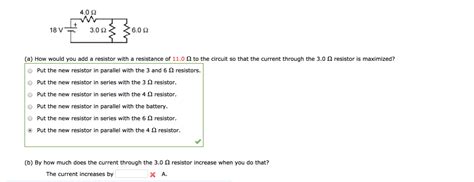 Solved Adding A Resistor To A Circuit Does Not Always Chegg Com