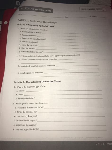 Solved Post Lab Assignments Lab Section Part I Check Your