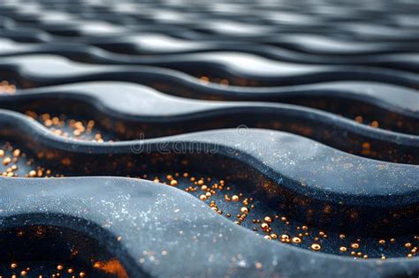 Abstract Metallic Waves With Copper Accents Modern Design For Textures