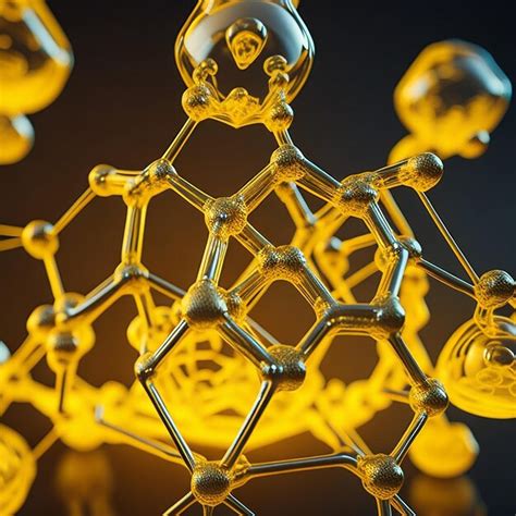 Premium Ai Image Glowing Molecular Structure In Laboratory Research Generated By Ai