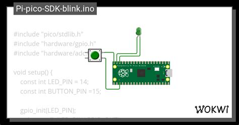 Pi Pico SDK Button Ino Wokwi ESP STM Arduino Simulator