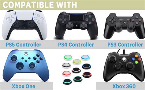 20 Pieces Analog Stick Joystick Controller Performance Thumb Grips Compatible With Ps5 Ps4
