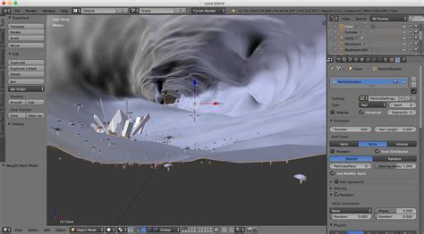 particles appearing above and below mesh surface blender