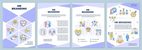 Hr 브랜딩 바이올렛 브로셔 템플릿 인적 자원에 대한 스톡 벡터 아트 및 기타 이미지 인적 자원 책자 A4 용지 Istock