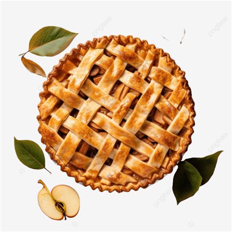 나뭇잎이 있는 추수감사절 사과 파이의 상위 뷰 음식 평신도 가을 음식 사과 파이 Png 일러스트 및 이미지 에 대한 무료 다운로드 Pngtree