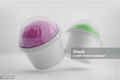 화이트 아이스크림 컵 모형 빈 종이 욕조 용기 가벼운 배경에 격리 된 3d 렌더링 아이스크림에 대한 스톡 사진 및 기타 이미지 아이스크림 형판 3차원 형태 Istock