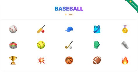 Baseball Emojis ⚾ 🏏 🧢 Meaning Copy And Paste