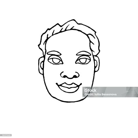 개요는 사람들을 직면합니다 손으로 그린 라인 아트 일러스트 흰색 배경에 고립 된 낙서 스타일의 남자 여자 소년 소녀의 머리 다르고 아름다운 개성 개념에 대한 스톡 벡터 아트