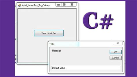 C Add And Use Inputbox In C C Javaphp Programming Source Code