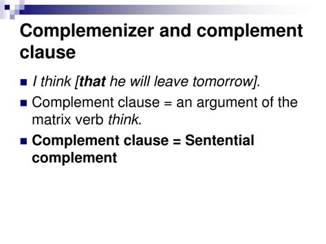 Ppt The Role Of Complementizers In Verb Classification In Thai
