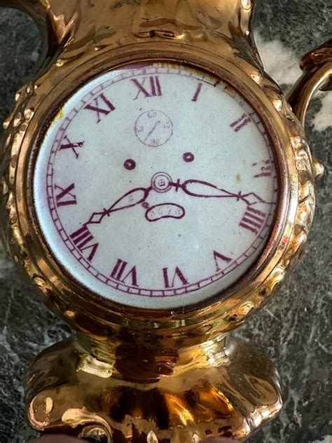 Proantic Pichet Faïence De Jersey « à Lhorloge « Xix ème