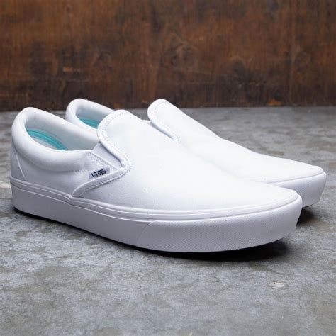 Vans Men Classic Slip On Comfy Cush White True White