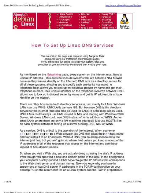 Pdf Linux Dns Server Lan Dokumentips