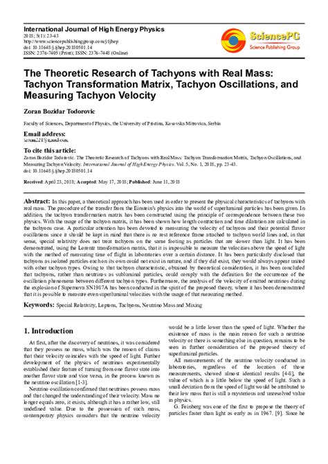 Pdf Tachyons And Tachyon Like Objects