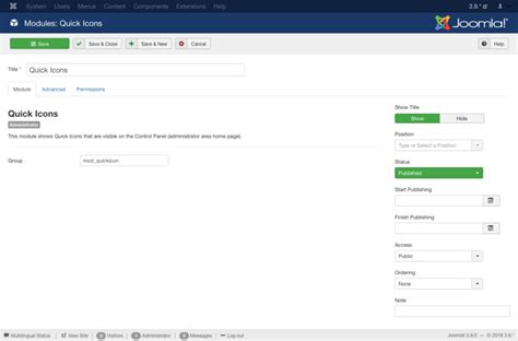 Help310 Extensions Module Manager Admin Quickicon Joomla Documentation