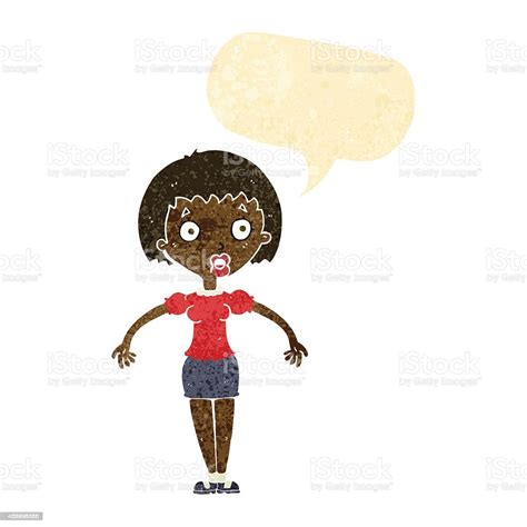 말풍선이 있는 어리둥절 있고 어깨를 으쓱하는 여자 말풍선을 2015년에 대한 스톡 벡터 아트 및 기타 이미지 2015년 귀여운 그리기 Istock