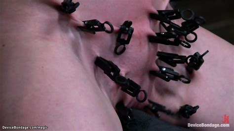 Slave Pussy Toyed In Ankle Suspension