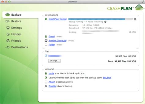 in search for perfect home backup crashplan