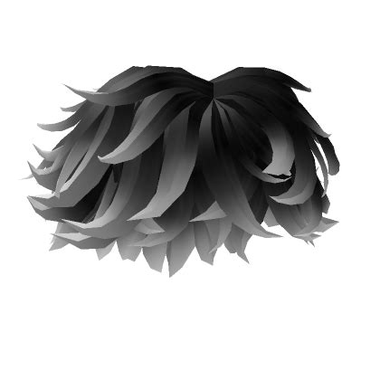 Messy Fluffy Hair Black To White Fade Roblox