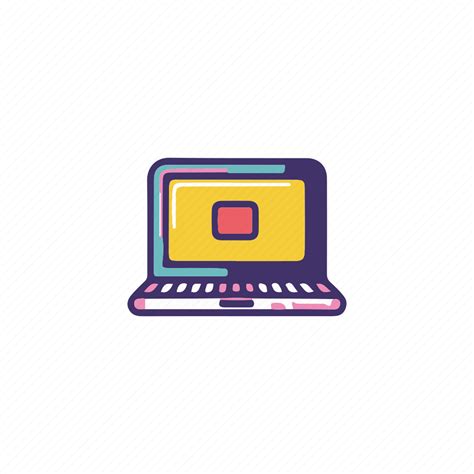 Retro Computer Monitor Old Device Icon Download On Iconfinder