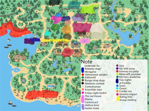 Fandom Map Made In July 2022 If There Are Any Missing Just Let Me