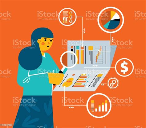 Document Analysis Businesswoman Stock Illustration Download Image Now Businesswoman
