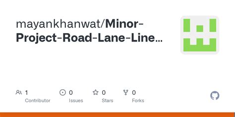 GitHub Mayankhanwat Minor Project Road Lane Line Detection
